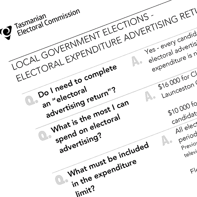 2019 George Town Council by-elections - Information for candidates
